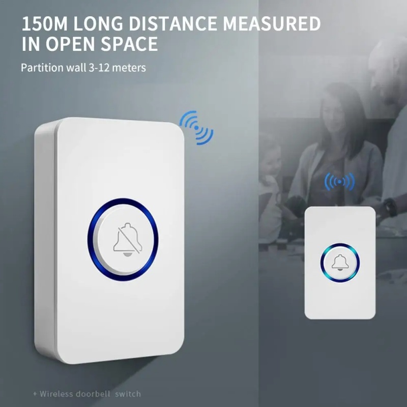 Smart doorbell with adjustable volume, wireless doorbell, classroom ...
