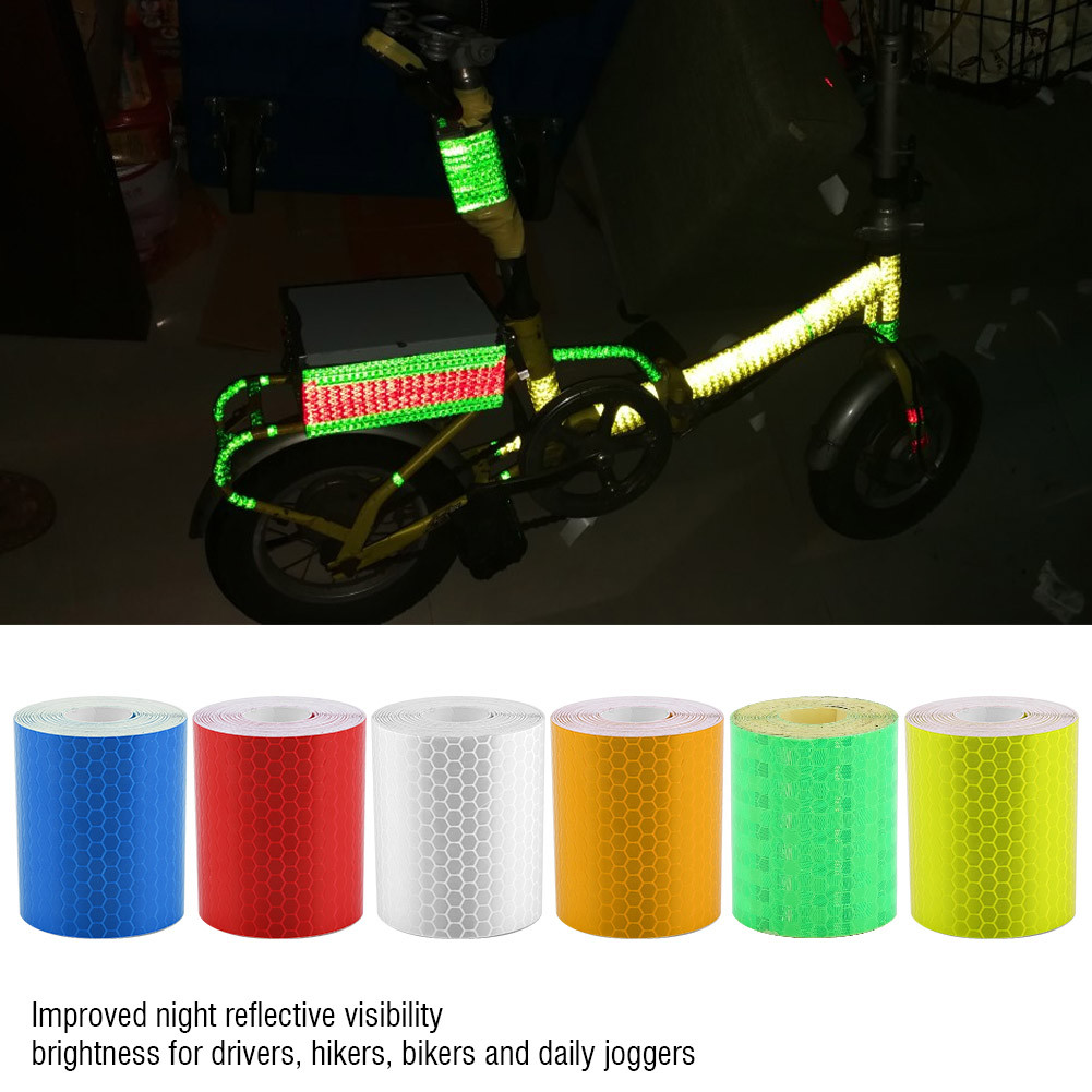 Reflective Safety Warning Tape Bicycle Sticker Adhesive Caution Decal ...