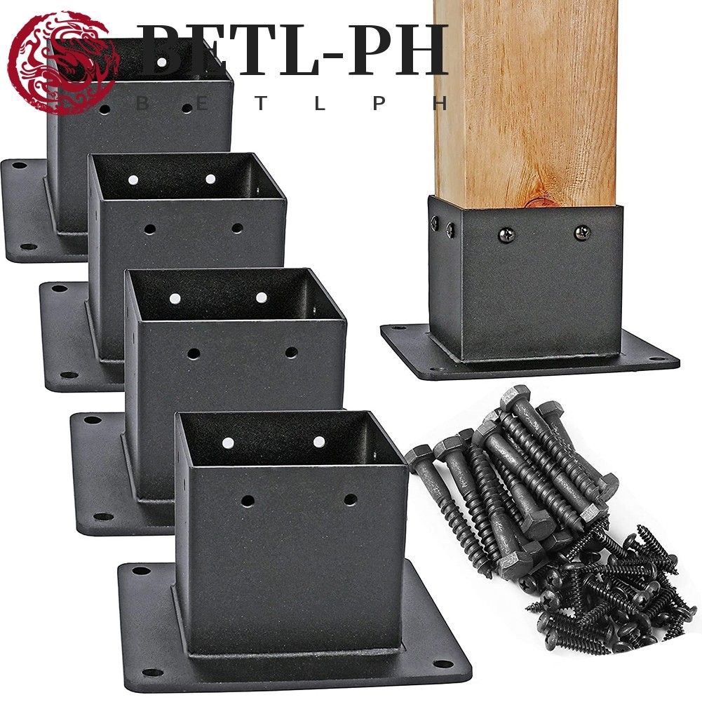 betterlife3.ph⚡4pcs 4x4 Post Bracket Anchor Base Deck Post Brackets ...
