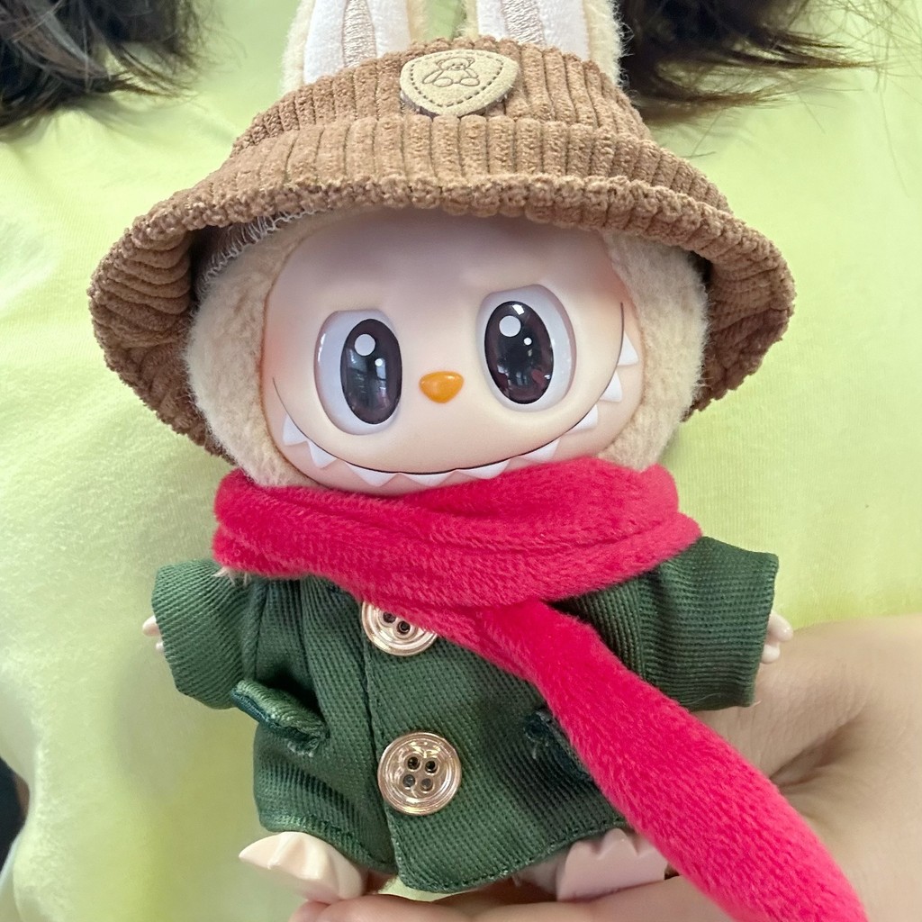 One Second Generation labubu Clothes Warm Military Coat Suit | Shopee ...