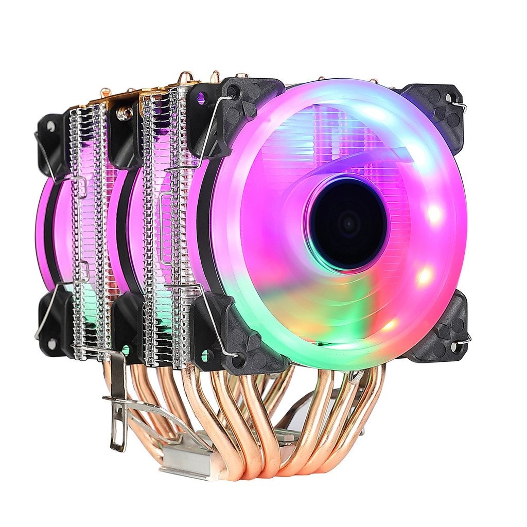Cross-Border Frost600IED Luminous cpu Radiator Desktop Computer6Copper ...