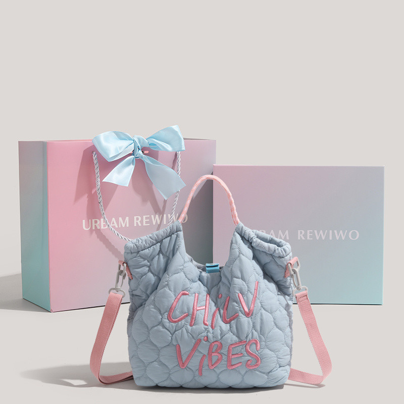 Puff Bag Tote High-quality Puffy Bag High-Appearance One-Shoulder ...