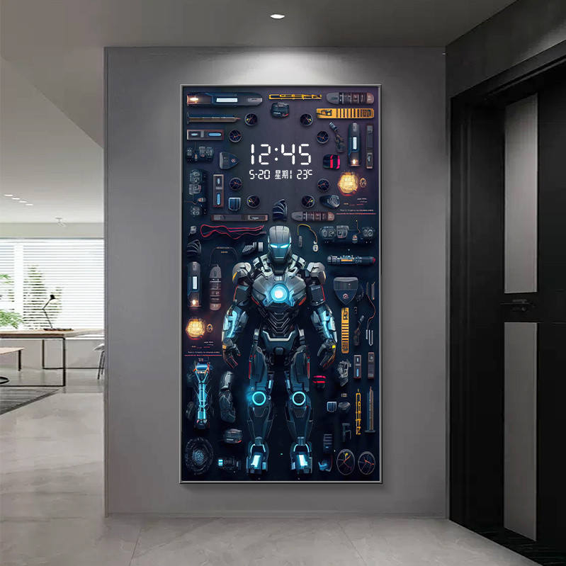 Marvel Iron Man Entrance Decorative Painting Digital Display Electronic ...