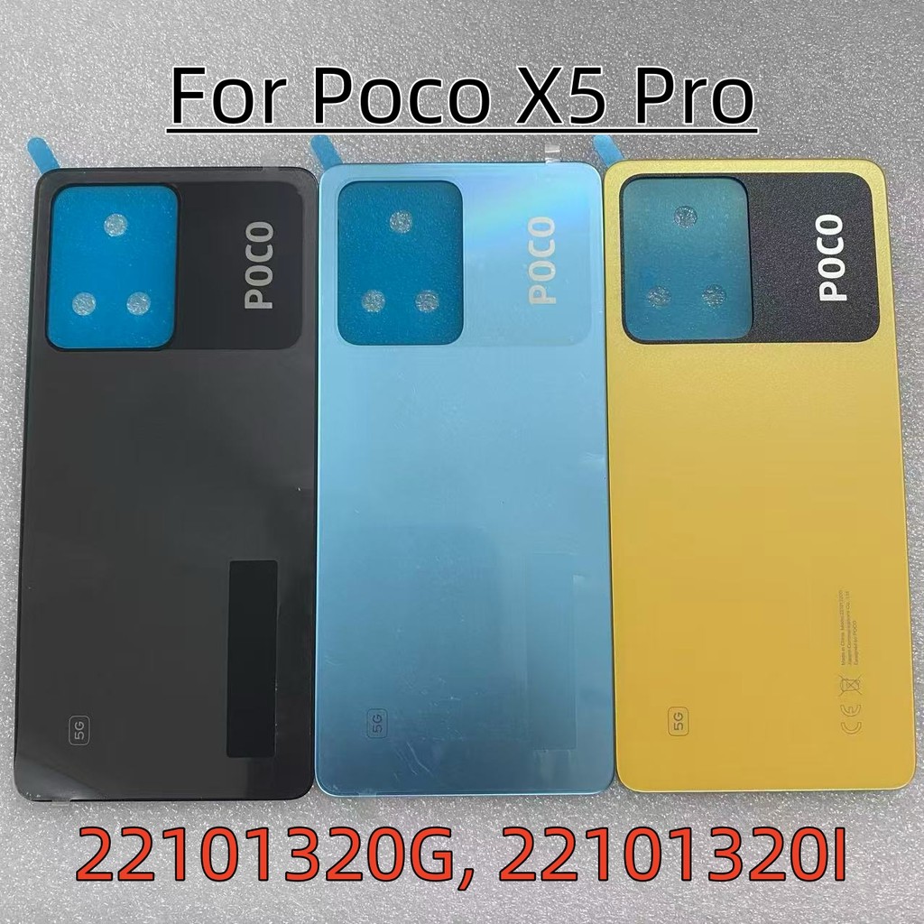original For Poco X5 Pro Battery Cover Back Panel Rear Housing Case ...