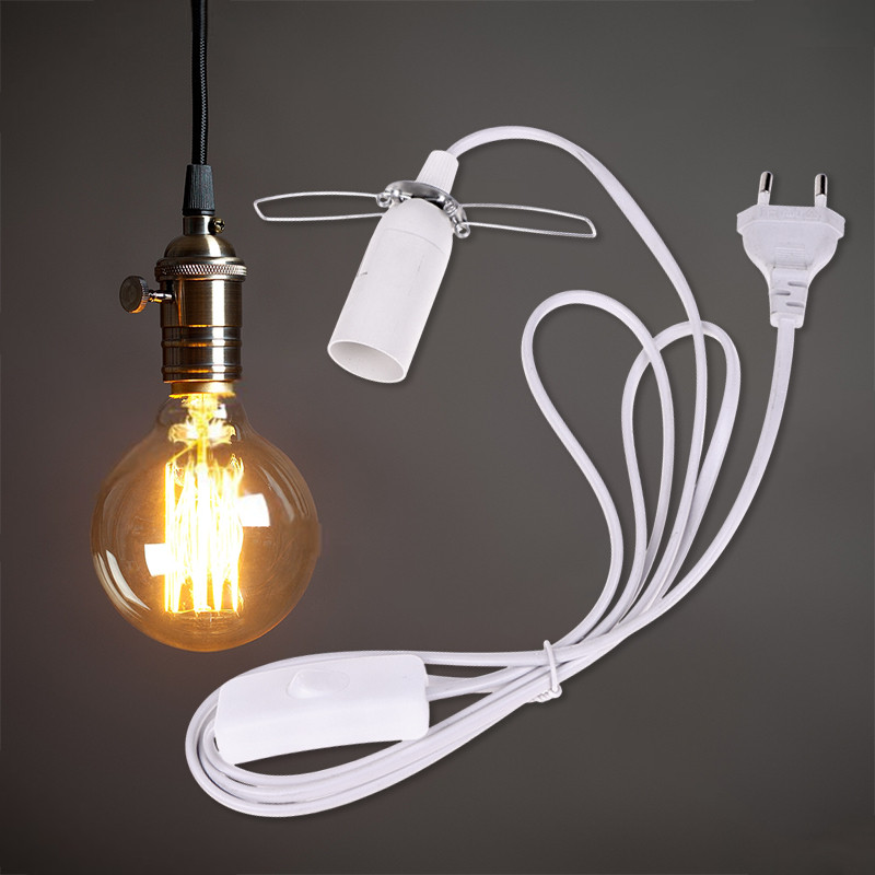 # JTPH # EU Plug E14 Hanglamp Holder Light Bulbs Socket With Switch ...