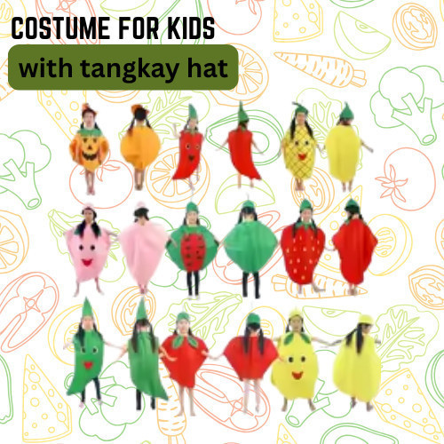 Lf6 Nutrition Month Costume Grow and Glow Fruits and Veggies with Tangkay Hat or Headress ...