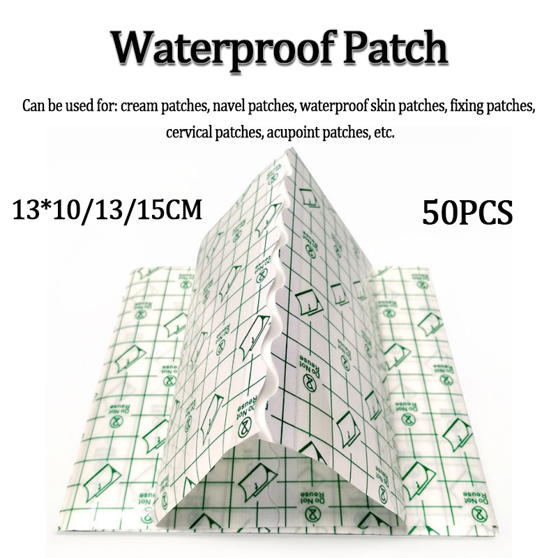 50PCS PU Film Waterproof Transparent Patch Ointment Adhesive Acupoint ...