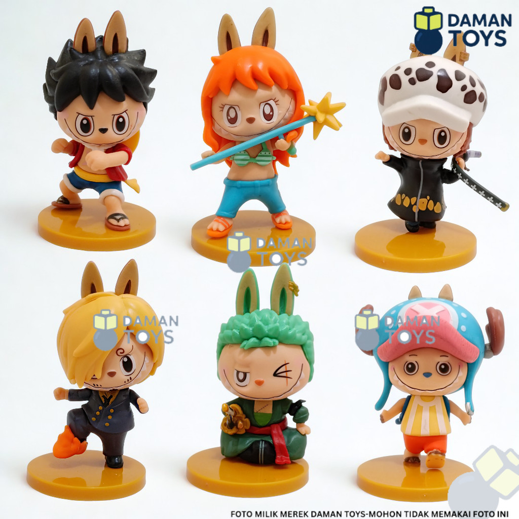 One Piece Figure Luffy Zoro Nami x Labubu Anime Sabo Tony Chopper ...