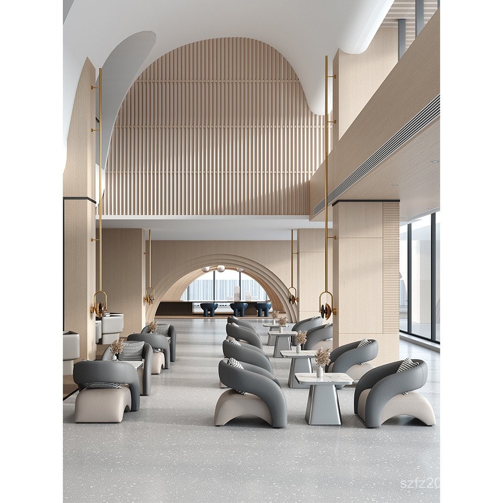 Reception Table and Chairs Rest Area Rest Area Sales Office Negotiation ...