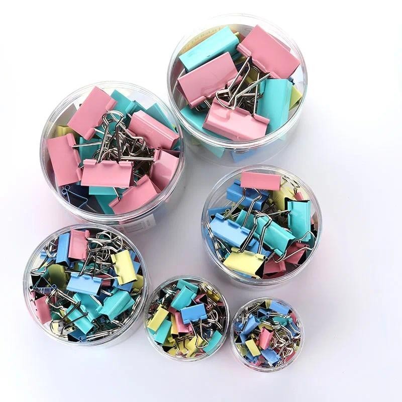 BULK Paper Clip 15/19/25/32/41/51 Foldback Metal Binder Clips Color ...