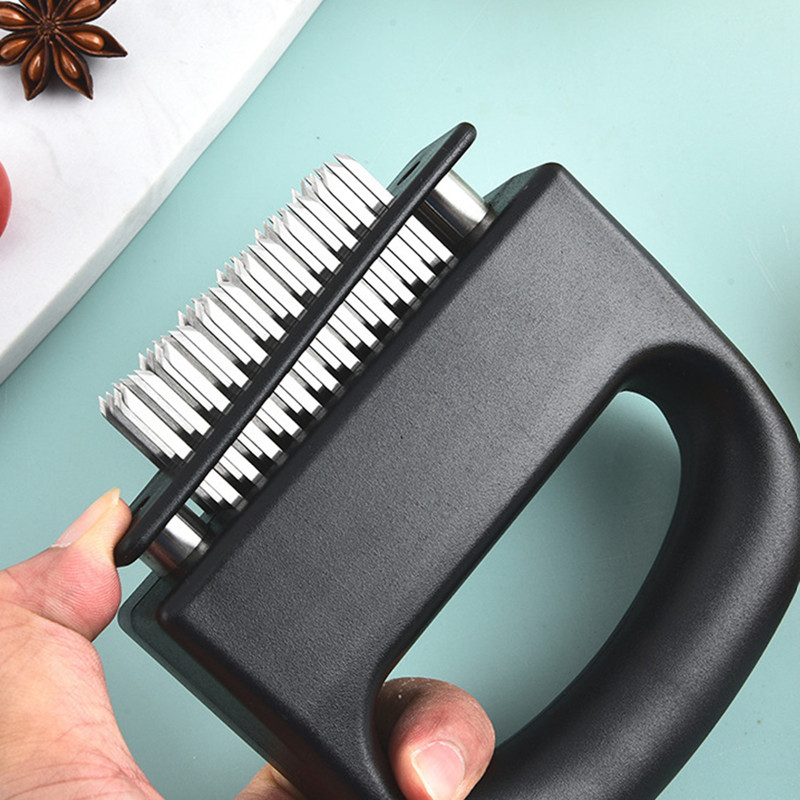 Stainless Steel 48-Needle Meat Tenderizer Tool - Steak Tendon Cutter ...