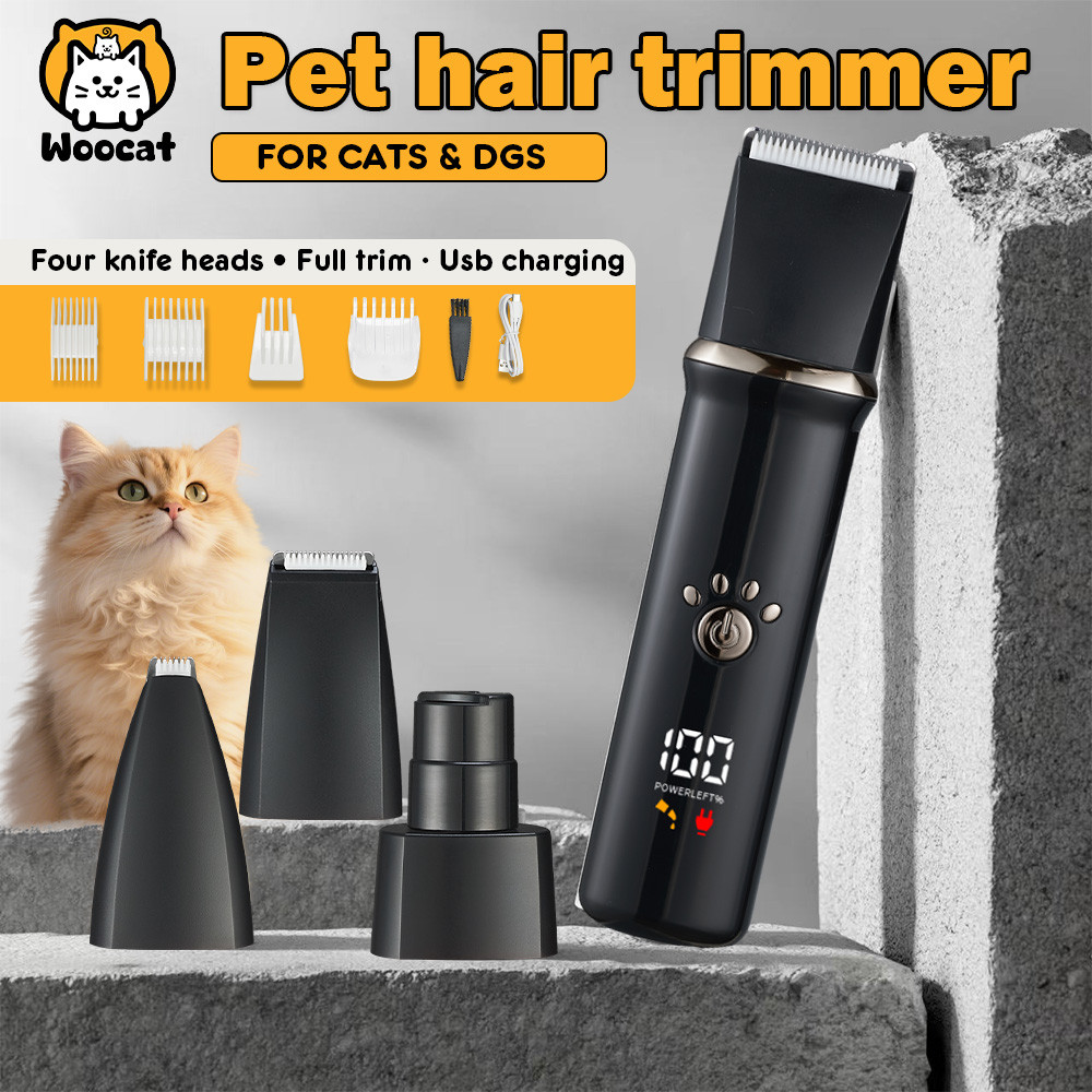 4 in 1 Pet Electric Hair Clipper Grooming Trimmer Nail Grinder ...