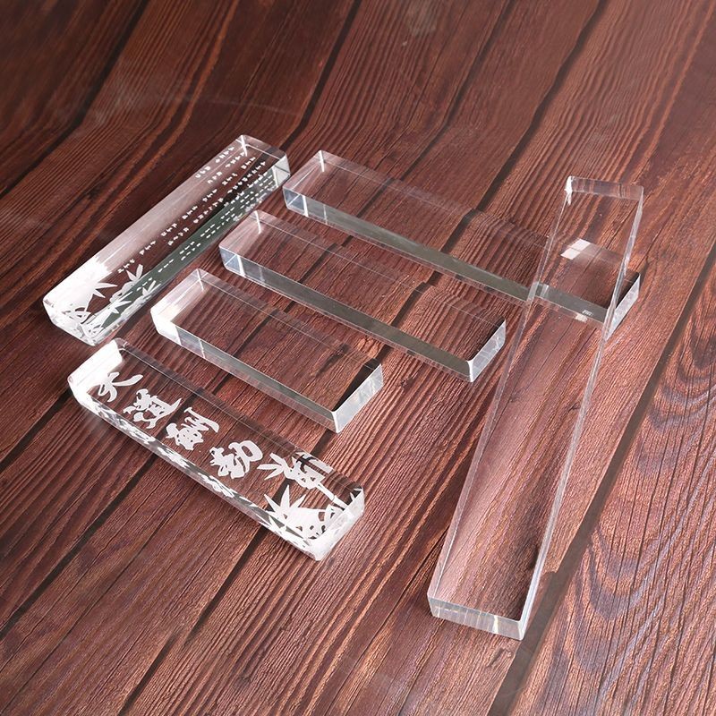 Acrylic Transparent Calligraphy Weight Ruler Painting Paperweight Cash ...