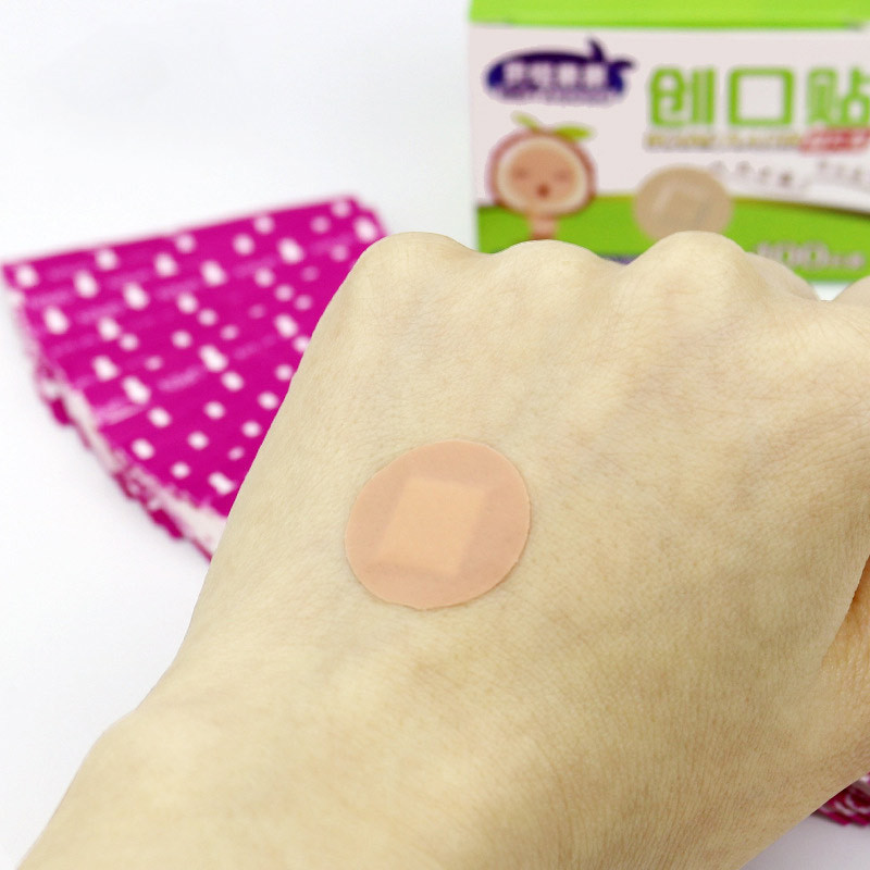 100 Pack Spot Adhesive Bandages Round Sheer Sterile Non-Stick Pad for ...