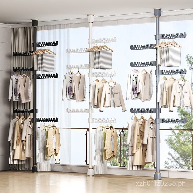 Bay Window Clothes Drying Rack Telescopic Clothes Hanger Magic Tool ...