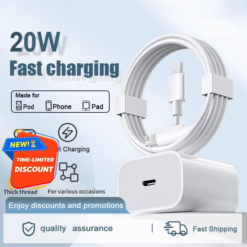 20w Pd Fast Charger Kit for Iphone 11/12/13/14 with Cable Compatible ...