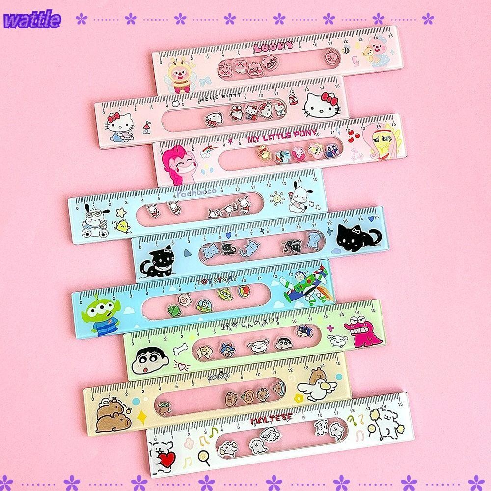 WATTLE Rocking Ruler, Cartoon Anime 15CM Straight Ruler, Cartoon ...