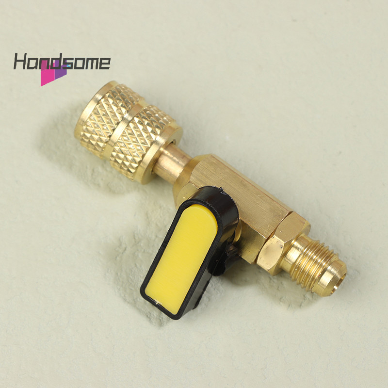 Handsome- Air Conditioning Refrigerant Ball Valve 1/4" SAE Straight ...