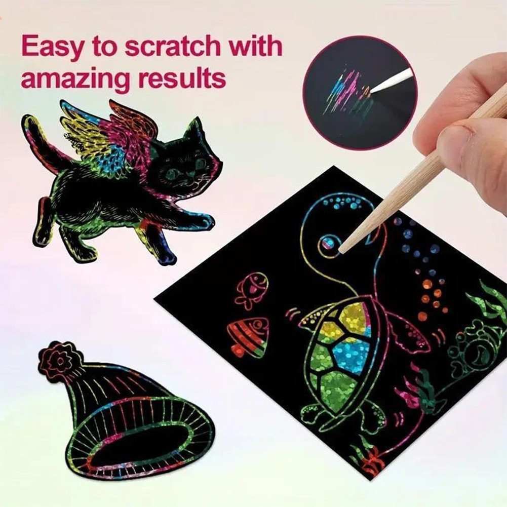 Easy Scratch Paper Set Scratch Off Paper Drawing Boards Sheet For Home ...