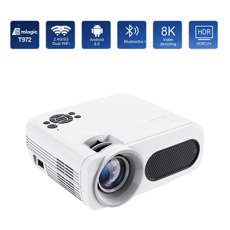 M7 projector Android 9.0 4G 5G Dual band WiFi 6 BT4.1 supports 300ANSI ...