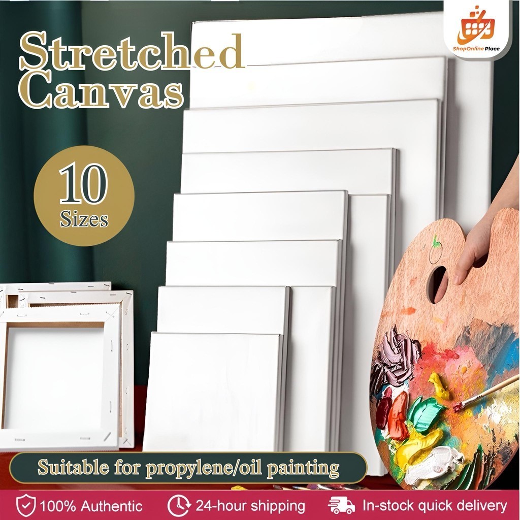 【BIG SIZE】 Canvas Board Painting Plain with Wooden Frame | Shopee ...
