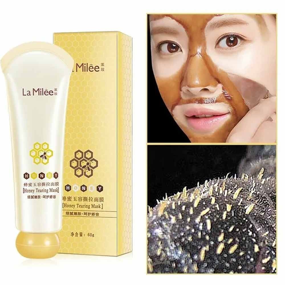 La Miee Honey Tearing Mask Peel Mask Dead Skin Clean Pores Shrink Face ...
