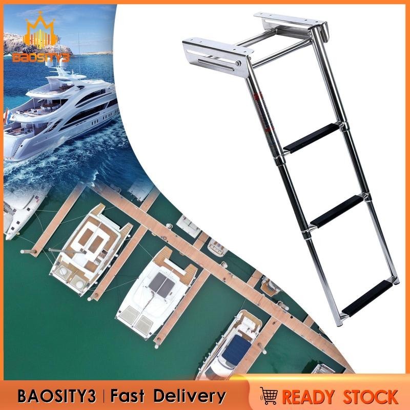 [Baosity3] 3 Steps Boat Ladder Swim Deck Ladder Extendable Ladder ...