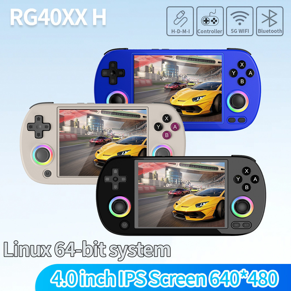 ANBERNIC RG40XX H Handheld Game Console 4.0 inch IPS Screen Joystick ...