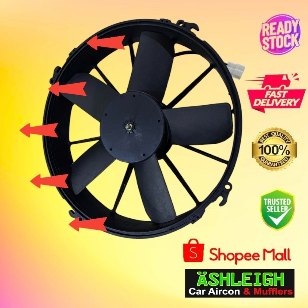 Ashleigh Universal Aux fan 12x12 12volts PUSH Airflow Car Aircon ...