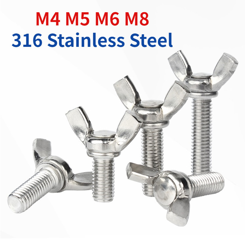 Wing Bolts Butterfly Screw 316 Stainless Steel M4 M5 M6 M8 Wing Head ...