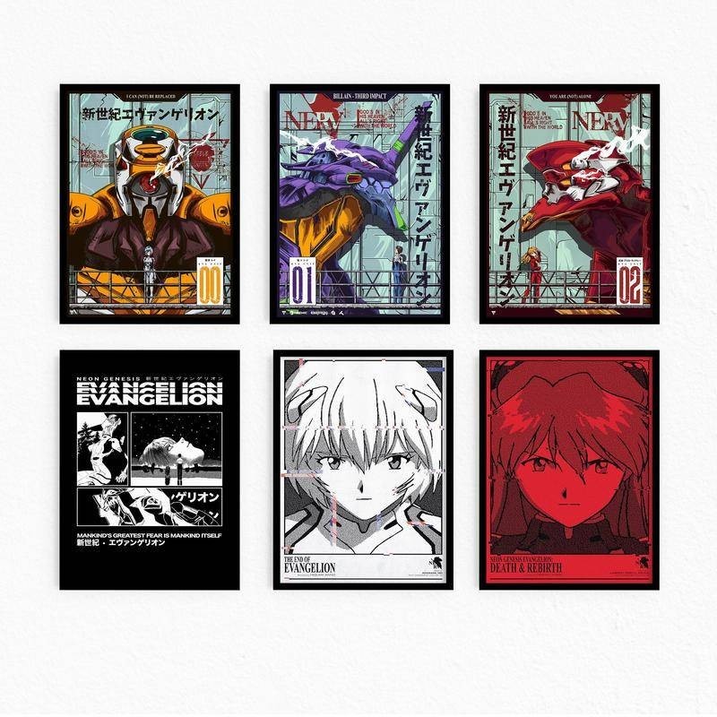 Neon Genesis Evangelion 6-Piece Printable Poster Set- EVA 00, EVA 01 ...