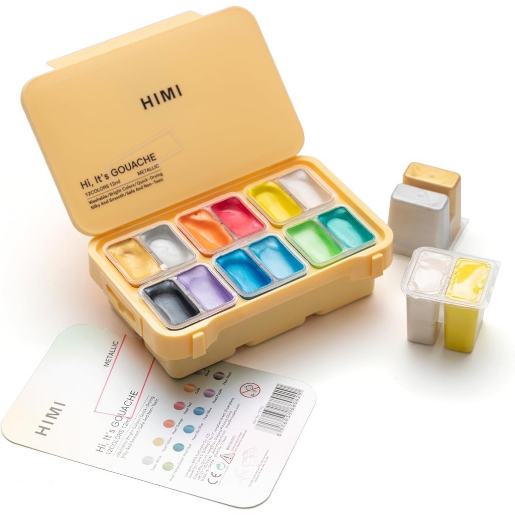 Miya Himi Metallic Jelly Twin Cup 12 Colors 12g Jelly Cup Gouache Paint ...
