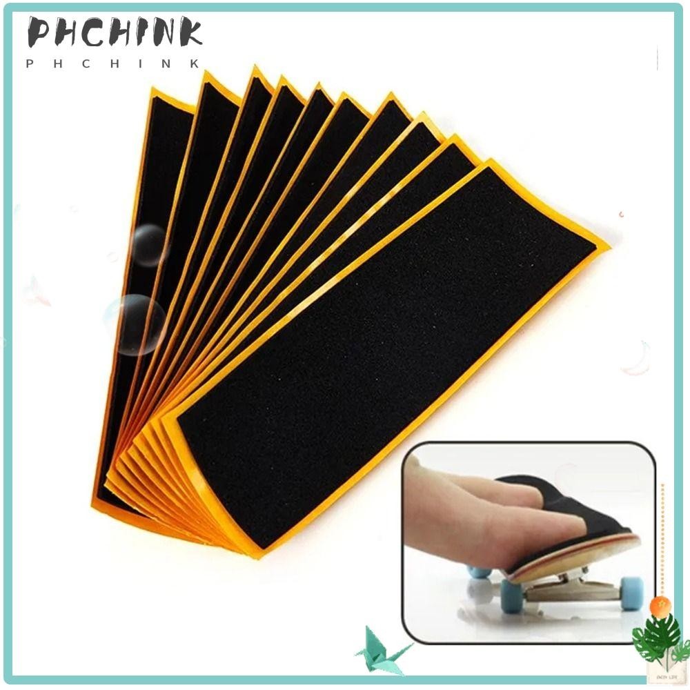 CHINK 1/10Pcs Fingerboard Grip Tapes, Self-adhesive Black Fingerboard ...
