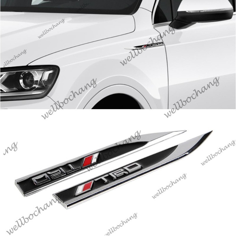 2 Pieces For TRD Logo For Toyota Prado HighLander Camry Vios Wish Chr ...