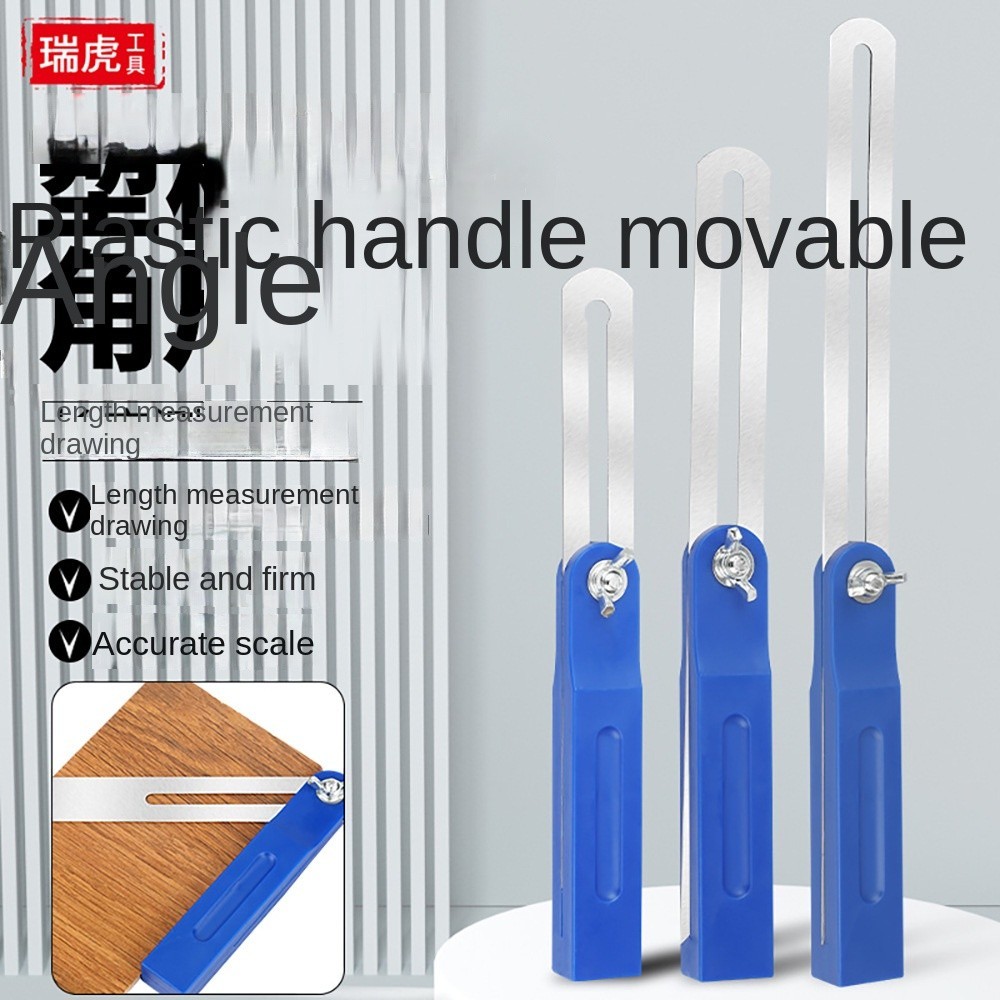 Plastic handle movable square ruler, angle measurement and drawing ...