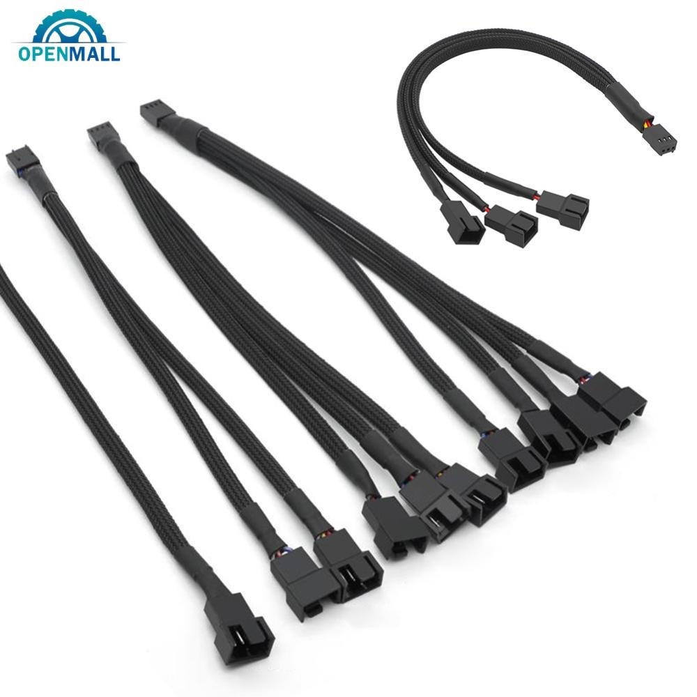 OPENMALL New 4 Pin Pwm Fan Cable 1 To 4/3/2/1 Ways Splitter Black ...