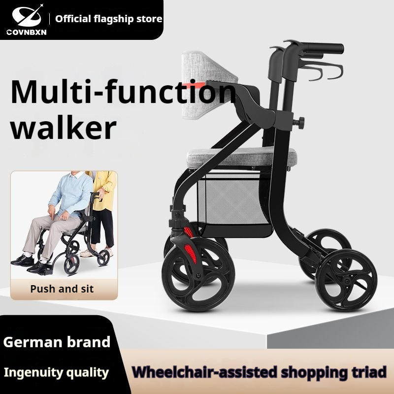 German elderly walking Walker Wheelchair adult walker with wheels and ...