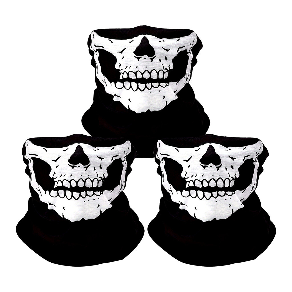 1PC Skull Pattern Sun UV Protection Face Mask: Windproof Scarf ...