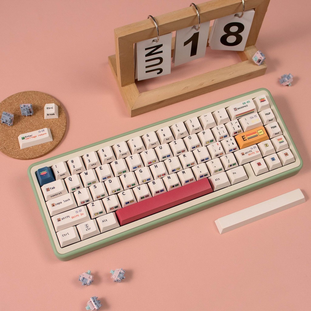 C64 Resin R2 Keycaps 147 Keys BOW colorful PBT cherry profile Keycaps ...