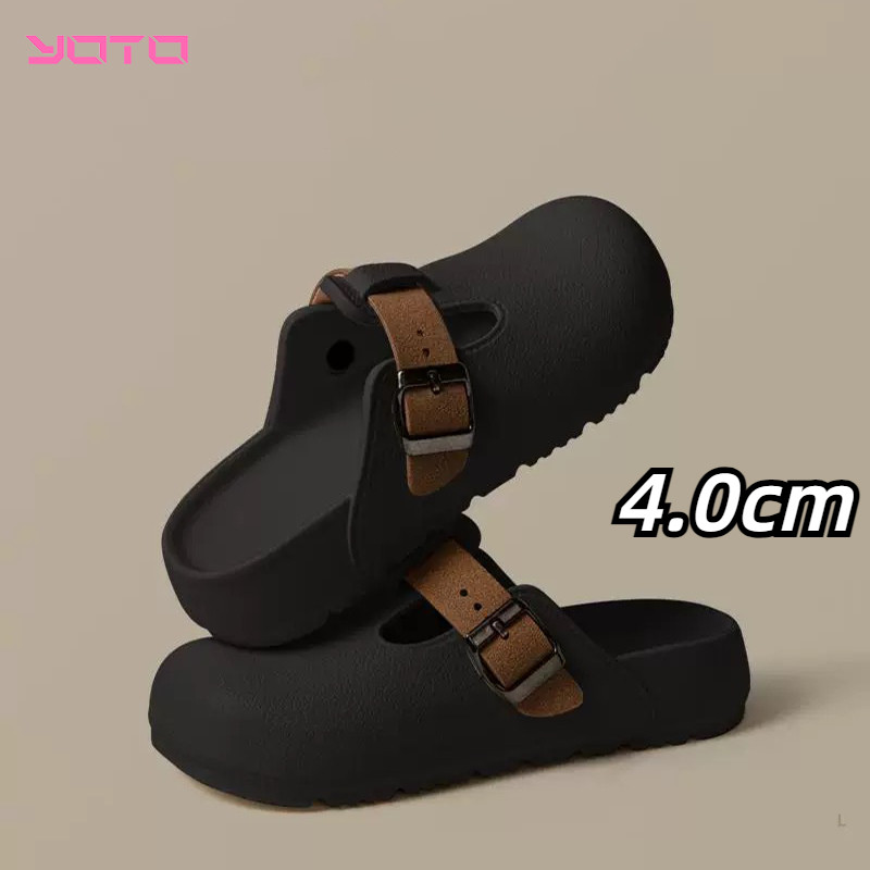 YOTO Thick Soles EVA Sandals For Women Casual Soft Non-Slip Fashion Outdoor Half Slippers ...
