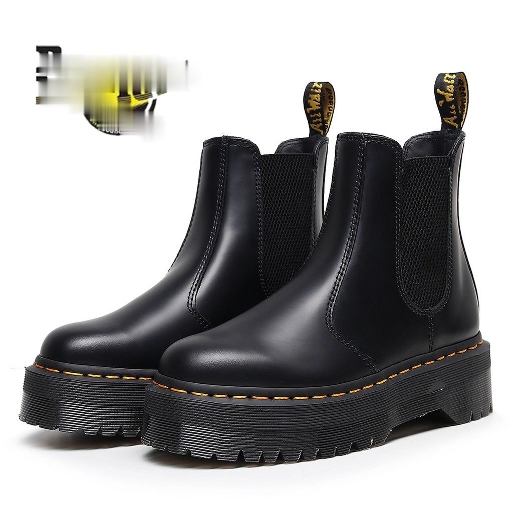 2976 Quad Chelsea Thick Soled Black Short Sleeve Boots Set Foot for Men ...