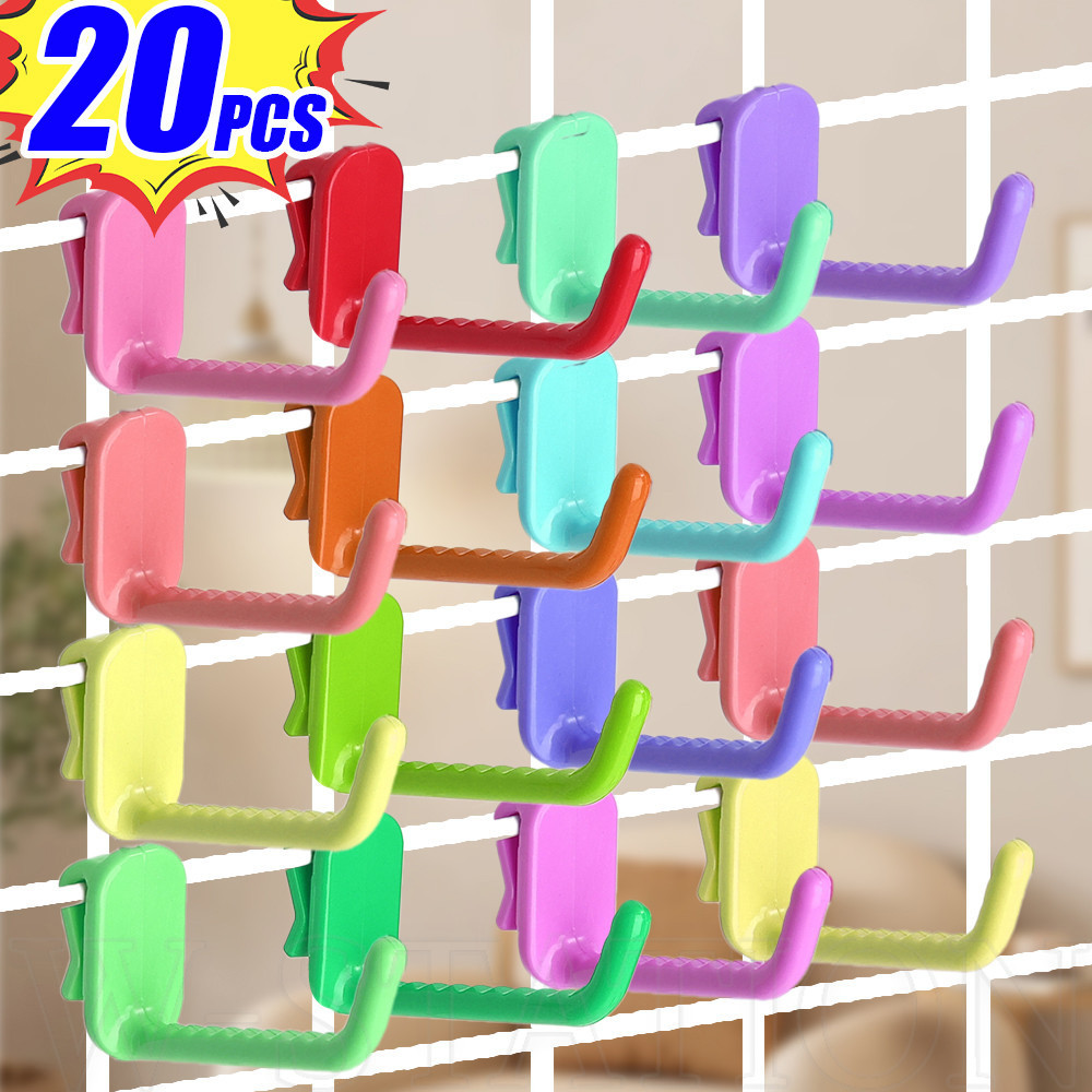 10/20Pcs Metal Mesh Panel Hangers - Wall Hanging Hooks - Multi-Color ...