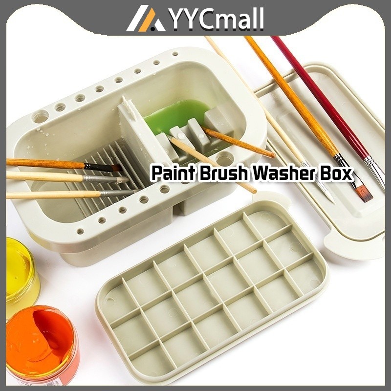 Paint Brush Washer Box Pigment Box Palette Paint Brush Bucket Paint ...