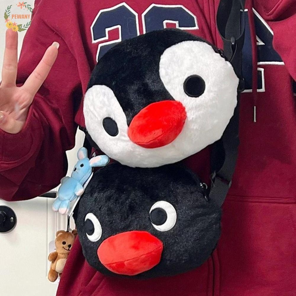 PEWANYZZ Pingu Crossbody Bag, Cute Animal Plush Penguin Bag, Fashion ...