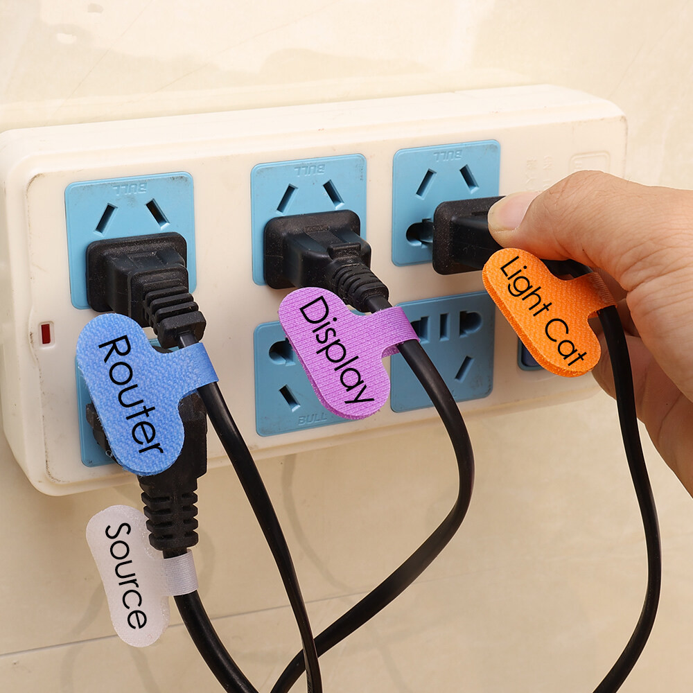 10pcs Cable Label Velcro Wire Charger Network Cable Label Storage ...