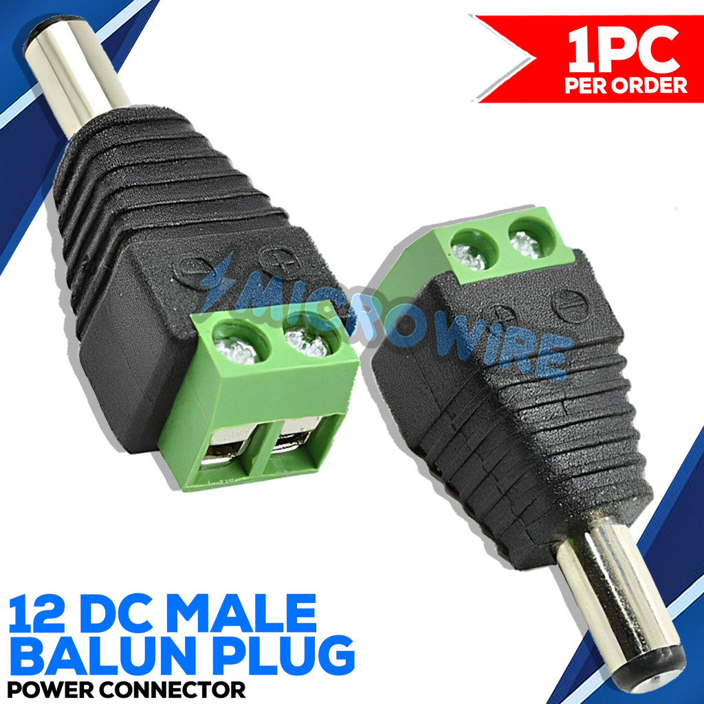 nxp-(Verified) DC Male Power Balun Plug Connector Cctv Power Supply ...