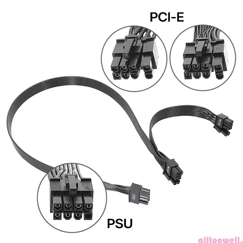 WELL GPU Modular Cable Graphics Card Power Cable 8pin to PCIE One Two 6 ...