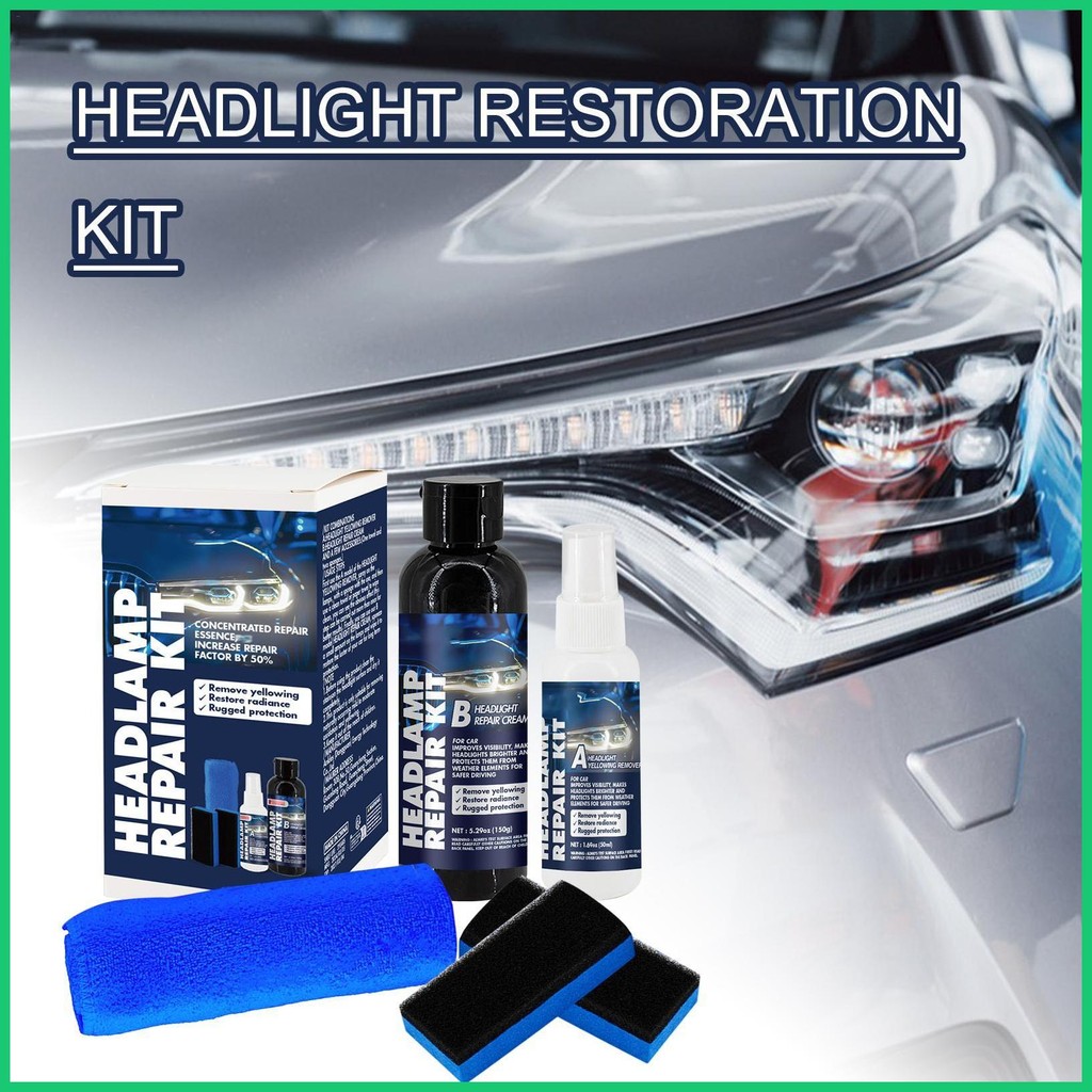 Headlight Restoration Kit Long-Lasting Car Headlight Restoration Headlight Restoring Fluid ...