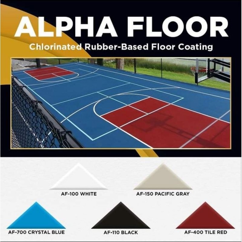 ALPHA FLOOR RUBBERIZED FLOOR COATING FOR BASKETBALL COURT GALLON ...