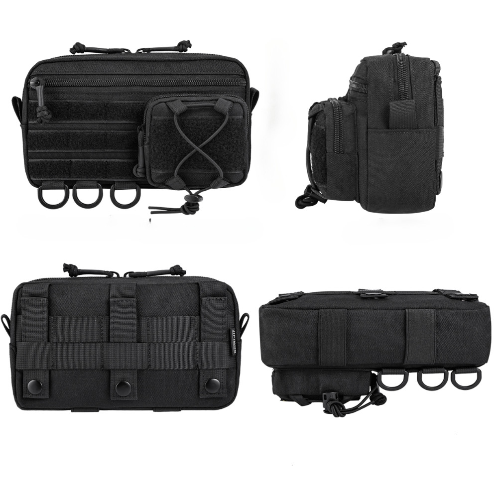 LUC Multi-compartment outdoor EDC emergency tool storage bag molle ...